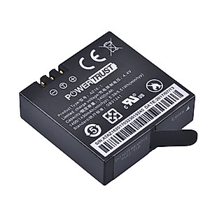 PowerTrust 2-Pack AZ16-1 Replacement Battery and LCD Dual USB Charger for XiaoYi 4K and YI Lite Sport Cameras