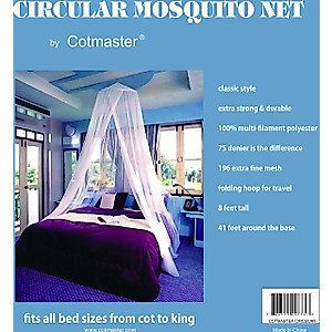 Cotmaster Circular White Mosquito Net