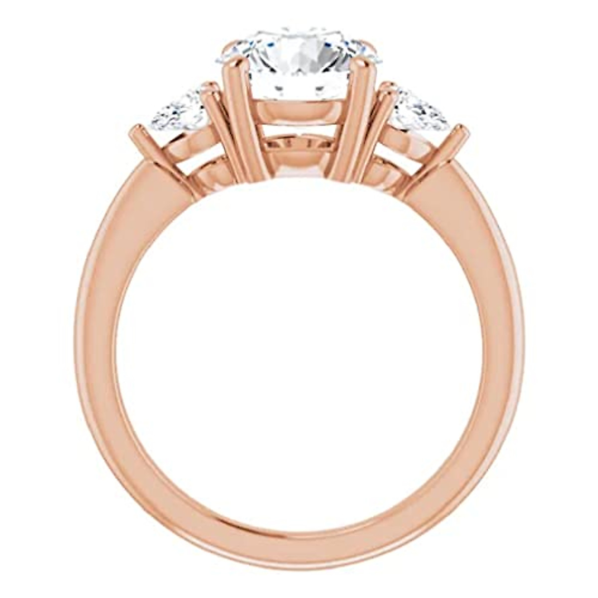 925 Silver, 10K/14K/18K Solid Gold Moissanite Engagement Ring, 2.0 CT Round Cut Handmade Solitaire Ring, Diamond Wedding Ring for Women/Her Anniversary Birthday Ring, Propose Gift, VVS1 Colorless Ring