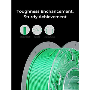 Creality PLA Filament 1.75mm, 3D Printer Filament, 1.0kg (2.2lbs) Spool, Enhanced Toughness No Warp, Dimensional Accuracy ±0.03mm Printing Filament, for FDM 3D Printers (Black)