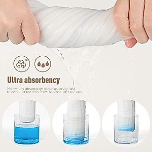 Yoofoss Muslin Burp Cloths for Baby 10 Pack 100% Cotton Baby Washcloths for Boys Girls Large 20''X10'' Super Soft and Absorbent White