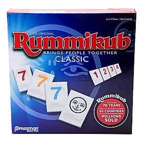 Pressman Rummikub - The Original Rummy Tile Game | Exciting Family Game of Strategy and Luck | Promotes STEM Skills | For Kids, Teens, Adults | 2-4 Players, Ages 8+