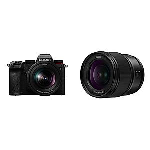Panasonic LUMIX S5 Full Frame Mirrorless Camera & WiFi, LUMIX S 20-60mm F3.5-5.6 Lens, L-Mount, 5-Axis Dual I.S, DC-S5KK (Black) & Panasonic LUMIX S Series Camera Lens - S-S18