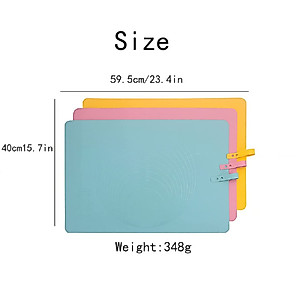 Extra Large Silicone Kneading Pads,Silicone Baking Bakeware Cooking Mat,Dough Rolling Mat,Creative Silicone Pad Kneading Tools,Non-Stick & Non-Slip Foldable Cutting Boards with Buckle Design (Pink)