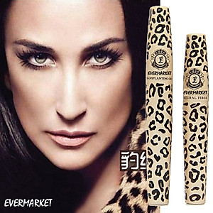 EVERMARKET 2 Sets (4 tubes) Lashes Mascara English Version (Gel & Fiber) Set - Brush on False Eyelashes