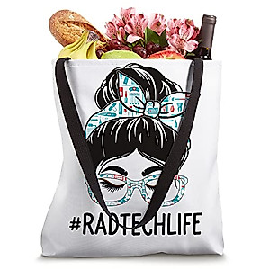 Rad Tech Week Appreciation Day Women Messy Bun For Work Tote Bag