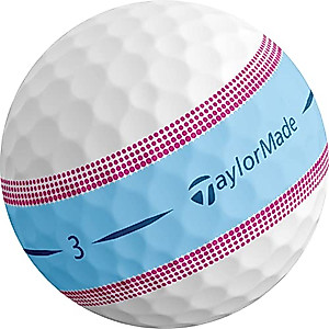 TaylorMade Golf Tour Response Stripe Ball Blue/Pink Dozen