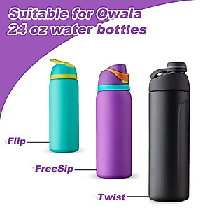AIERSA 2Pcs Silicone Boot Sleeves Suitable for Owala FreeSip, Twist, Flip 24 oz Water Bottles, Anti-Slip Bottom Bumper Protector, Hot Pink