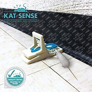 Kat Sense Mouse Traps for House, Reusable Humane Snap Trap That Works, Effective Indoor Mousetrap, Pack of 8 Small Mice Rodent Rat Traps
