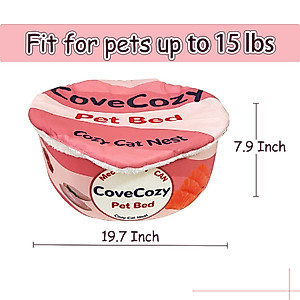 CoveCozy Cat Bed for Indoor Cats, Cat Can Bed, Removable Washable Cushion for Small Medium Large Cats, Keep Warm and Super Soft Creative Plush Pet Nest