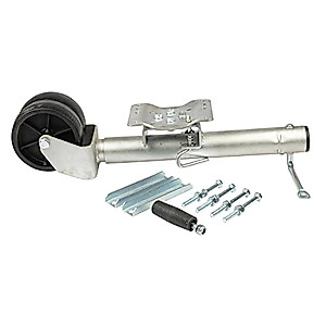 Mytee Products Swivel Trailer Tongue Jack with Dual Wheels, 2000 Lbs. Capacity | Heavy-Duty Trailer Jack with Rubber Wheel for RV, Boat, Utility & Marine Trailers