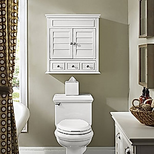 Crosley Furniture Lydia Bathroom Wall Cabinet, White