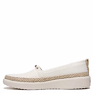 BZees Womens Maui Slip-on Loafer, White, 9 US
