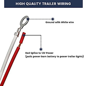 MECMO 4 Pin Trailer Wiring Harness 56434 for 2019-2023 Toyota RAV4 & RAV4 Prime Hybrid, Plug-in Simple Custom-Fit T-Connector 4-Pole Flat Trailer Light Connector, Trailer Hitch Wiring for Toyota RAV4