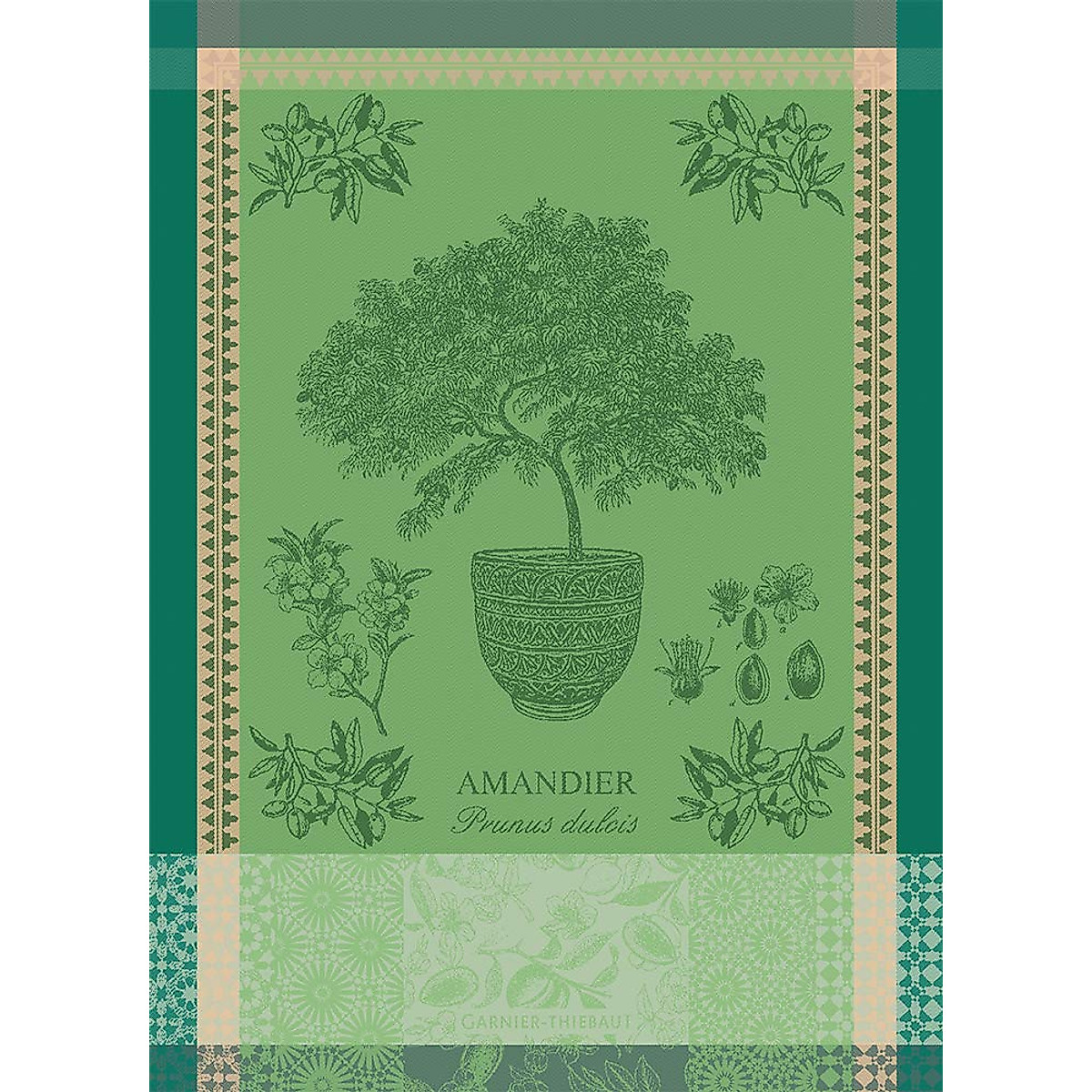 Garnier Thiebaut Rose Laurier En Pot Kitchen Towel, 22"x30"