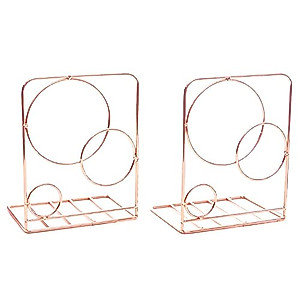 SZYAWsd File Sorters 2pcs Round Metal Desktop bookends bookends bookends Support Racks Bookshelves School Office Supplies
