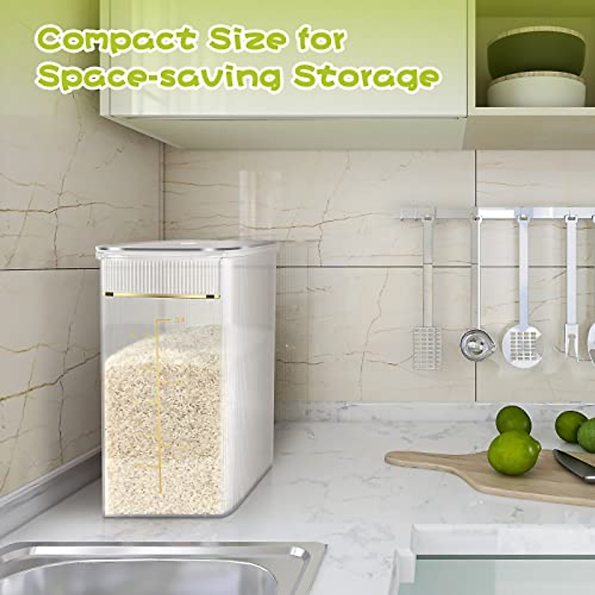 TBMax Rice Container 20 Lbs + Rice Storage Container 4 Lbs