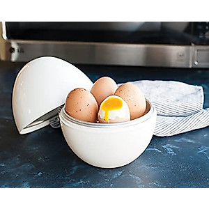 Nordic Ware Microwave Egg Boiler, 4 Capacity, White
