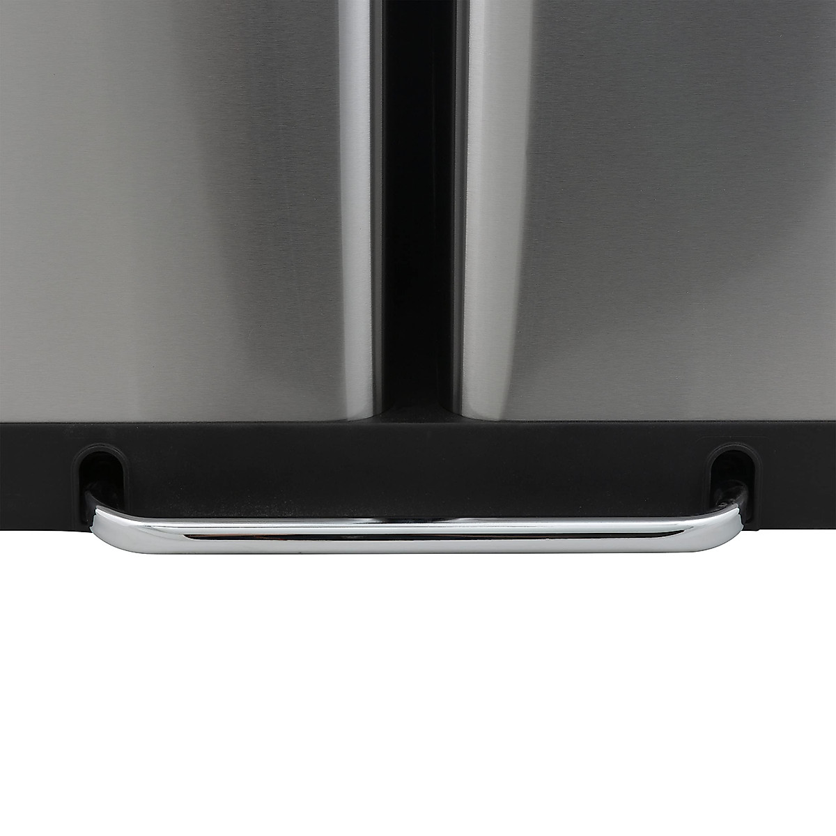 Organize It All Neu Home 60 L Dual Compartment Recycling Bin | Dimensions: 22.8" x 13.8" x 24.4" | Dual Compartment | Finger Print Proof | Removeable Liners | Grey | Kitchen Accessories