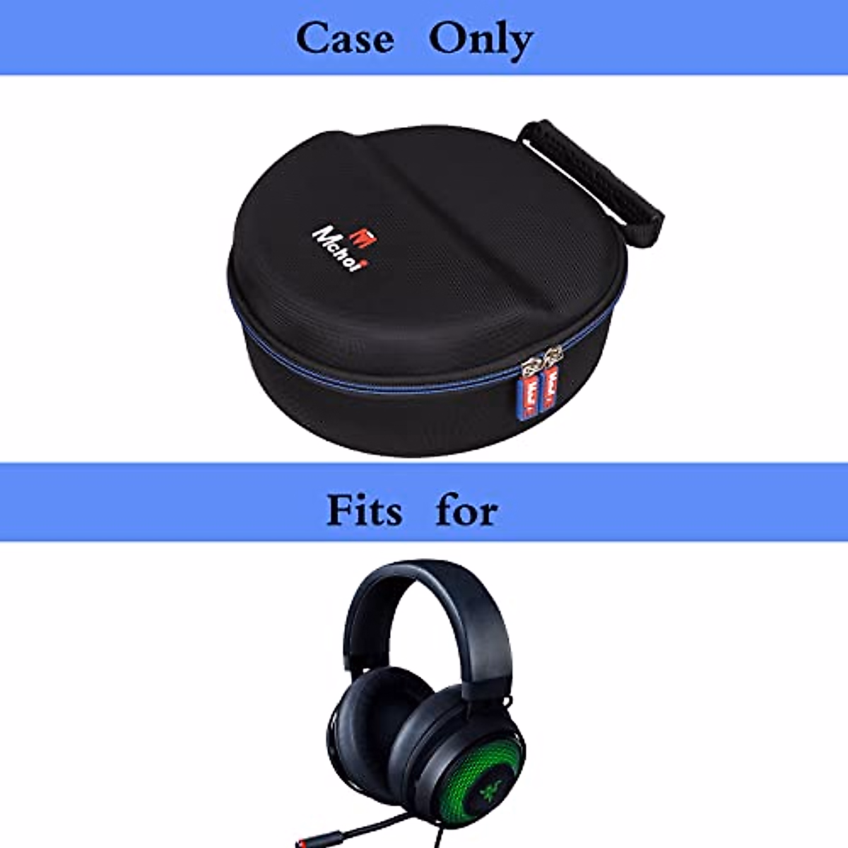 Mchoi Shockproof Hard Shell Carrying Case for Logitech G PRO X, G735 / Razer Kraken Ultimate RGB USB Gaming Headset, Case Only