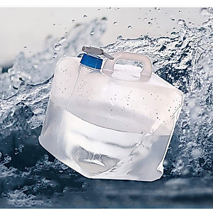 Cedilis 2 Pack 5.3 Gallon Collapsible Water Container with Spigot, Food Safe Water Storage Jug, BPA-Free Camping Water Storage Jug Canteen for Outdoor Hiking & Emergency, Portable, Foldable