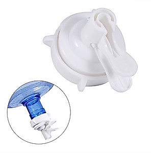 Yosoo Water Dispenser Valve, Plastic Drinking Bottle Top Spigot Water Replacement Bottle Top Valve Faucet Dispenser Simple Device White