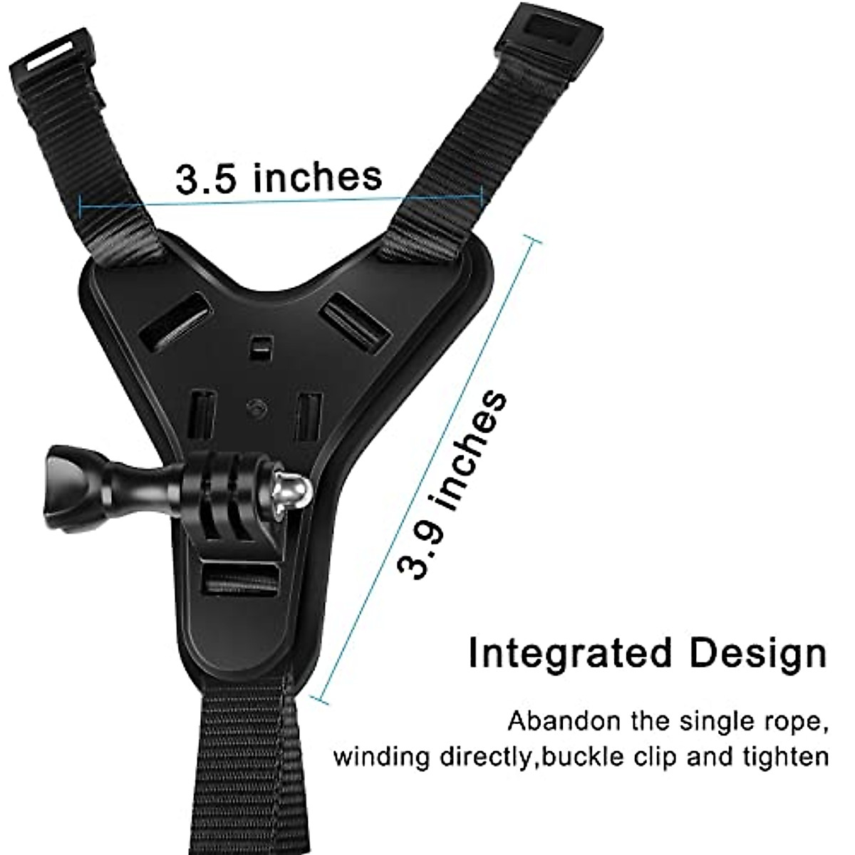 Taisioner Motorcycle Helmet Mount Chin Strap for GoPro AKASO or Other Action Camera Cycling Video Record Accessories ( Second Generation )
