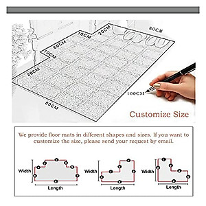 Clear PVC Desk Chair Mat Transparent Home Floor Protector mat Chairmats Non-Slip, wear-Resistant,1mm Thick Clear Floor Protector Carpet for Hard Surface Floors, Non Slip Easy Clean Area Rug Pad,61/91/