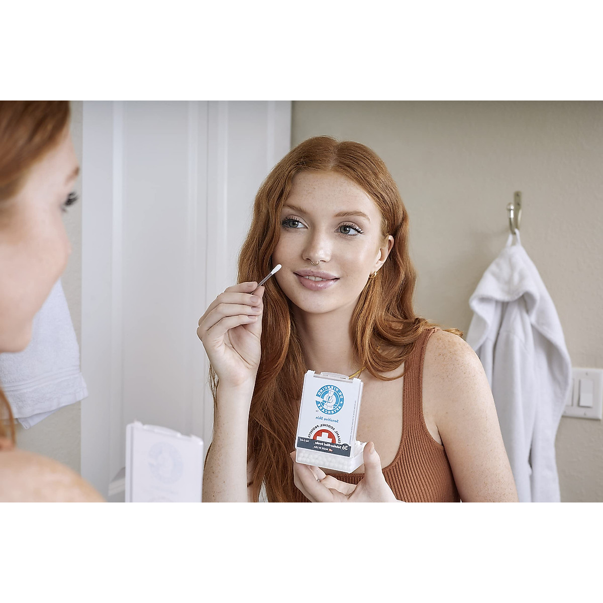 Dr. Piercing Aftercare Swabs - Saline Solution for Piercings - Earring Nose Belly Ear Piercing Cleaner - Saline Wash, Ear Hole Cleaner – Piercing Aftercare Formula - 36 Swabs