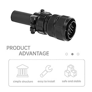 14 Male Plug,Stainless Steel Cable Mounted Male Plug Connector,TIG Welding Accessories, Remote Current Control And Remote Wire Feeder Functions,for Miller Welder