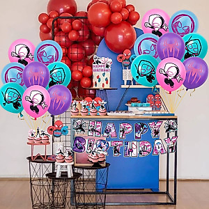Spider girl Birthday Party Decorations,Pink Super Girls Decorations Includes Happy Birthday Banners,Cupcake Toppers,Balloons