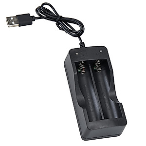 2PCS Rechargeable 9900mAh 3.7 Volt Battery High Capacity Batteries, with 2-Bays Smart Battery Charge for 18650 26650 14500 16340