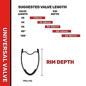Stans-No Tubes 44mm Presta Universal Valve Stem (Carded Pair for Road)