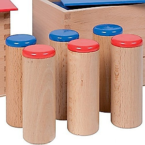 YHZAN New Montessori Sensorial Auditory Material Sound Bottles - Sound Cylinders Sound Boxes Kids Educational Toys