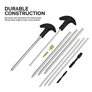 HILTEX 61087 Universal Hand Gun Cleaning Kit, 103 Piece, Storage Case, Maintenance Brushes & Mops to Clean Rifle Parts, Rods, Pistol Parts, & Shotgun Parts in Most Firearms, 9mm Handguns & 22 Rifles