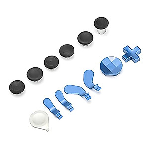 Naroote Accessories Repair Kit Bundle, Comfortable Hand Feel Durable Game Controller Button Paddles Set for Repair Parts Replacement for Elite Series 2(Blue)