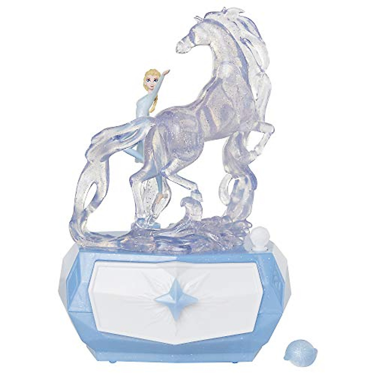 Frozen 2 Elsa & Nok Spirit Animal Horse Jewelry Box with Lights & Sounds! Accessory Ring Included - Perfect for Any Elsa Fan! for Girls Ages 3+