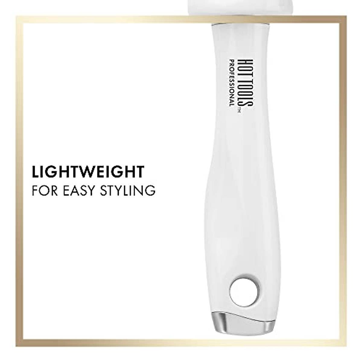 Hot Tools Pro Artist White Gold Collection Titanium Round Brush | Textured Blowouts (1 in)