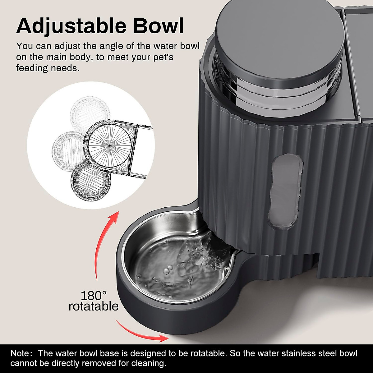 Gardner Pet Automatic Gravity Cat Food Feeder and Water Dispenser Stainless Steel Two-in-One Set Large Capacity Dispenser for Pets Dogs, Puppies, Kittens, Rabbits