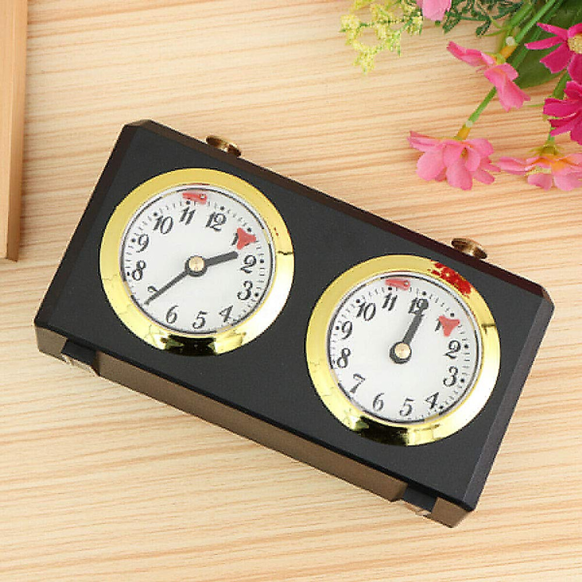 Chess Timer, Professional Competition Mechanical Analog Chess Clock, I-GO Count Up Count Down Timer, for Chinese Chess, International Chess & I-GO