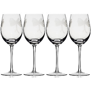The Wine Savant Dragonfly Wine Glasses For White and Red Wine, Water or Whiskey, Each Glass Is Individually Sand Etched - Dragonfly Wine Glasses (Stemmed)