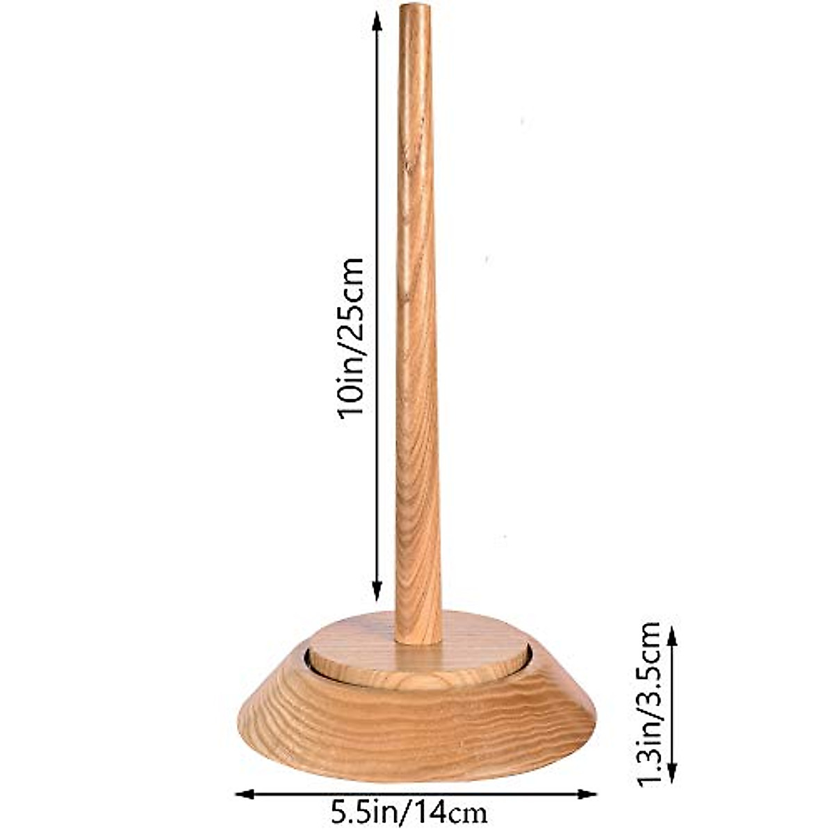 BarvA Double Wood Yarn Holder Advanced Metal Twirling Mechanism Lazy Susan Big Stand Ball Spindle Sewing Crocheting Tool Wool Cord Organizer Ribbon Storage Knitting Embroidery Thread Crochet Accessory
