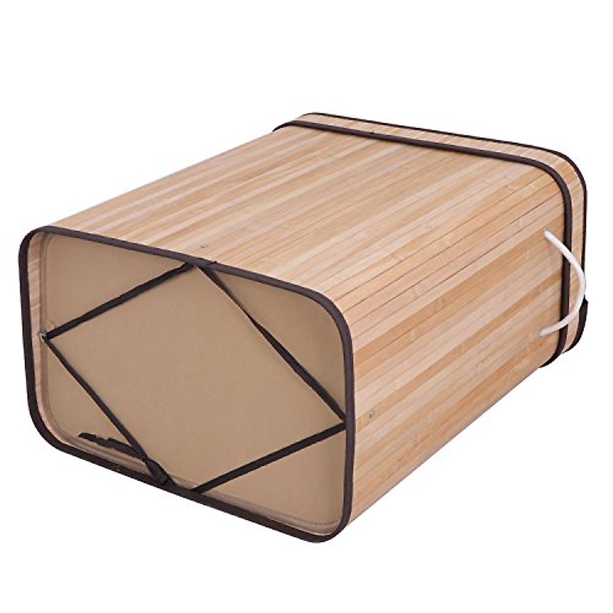 Laundry Basket Bamboo Laundry Hamper 2 Parts for Dirty Clothes Storage