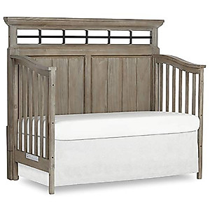 Evolur Empire 5 in 1 Convertible Crib with Metal Elements, Free Mattress