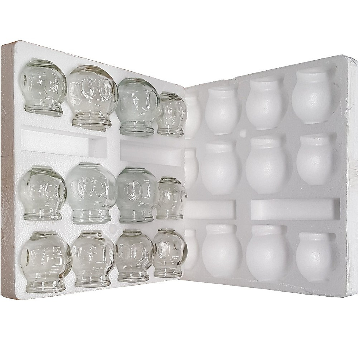 12 pc Fire Glass Cupping Set Jars Professional Quality (4 cups #3) (4 cups #4) (4 cups #5)12 pc Fire Glass Cupping Set Jars Professional Quality (4 cups #3) (4 cups #4) (4 cups #5)