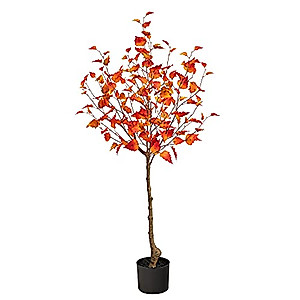 Nearly Natural 4ft. Fall Birch Artificial Autumn Tree