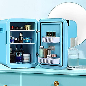 ARLIME 20 L Compact Cooler Warmer Mini Fridge for Bedroom, Office, Car, Dorm - Portable Makeup Skincare Fridge with Digital Temperature Control (Blue)