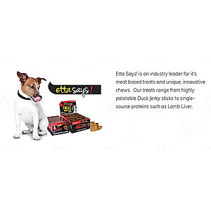 etta says! Premium Crunchy Chew Bars - All Natural - Pork + Apple - Made in The USA (12 Count Pack of 1)