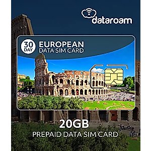 20GB Bundle - Europe Data SIM Card - 33 Countries - 4G Speed - Dataroam - Cellhire