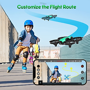 Loolinn | Drones for Kids with Camera - Mini Drone, Remote Control Quadcopter UAV with 90° Adjustable Camera, Security Guards, FPV Real Time Transmission Photos and Videos (Gift Idea)